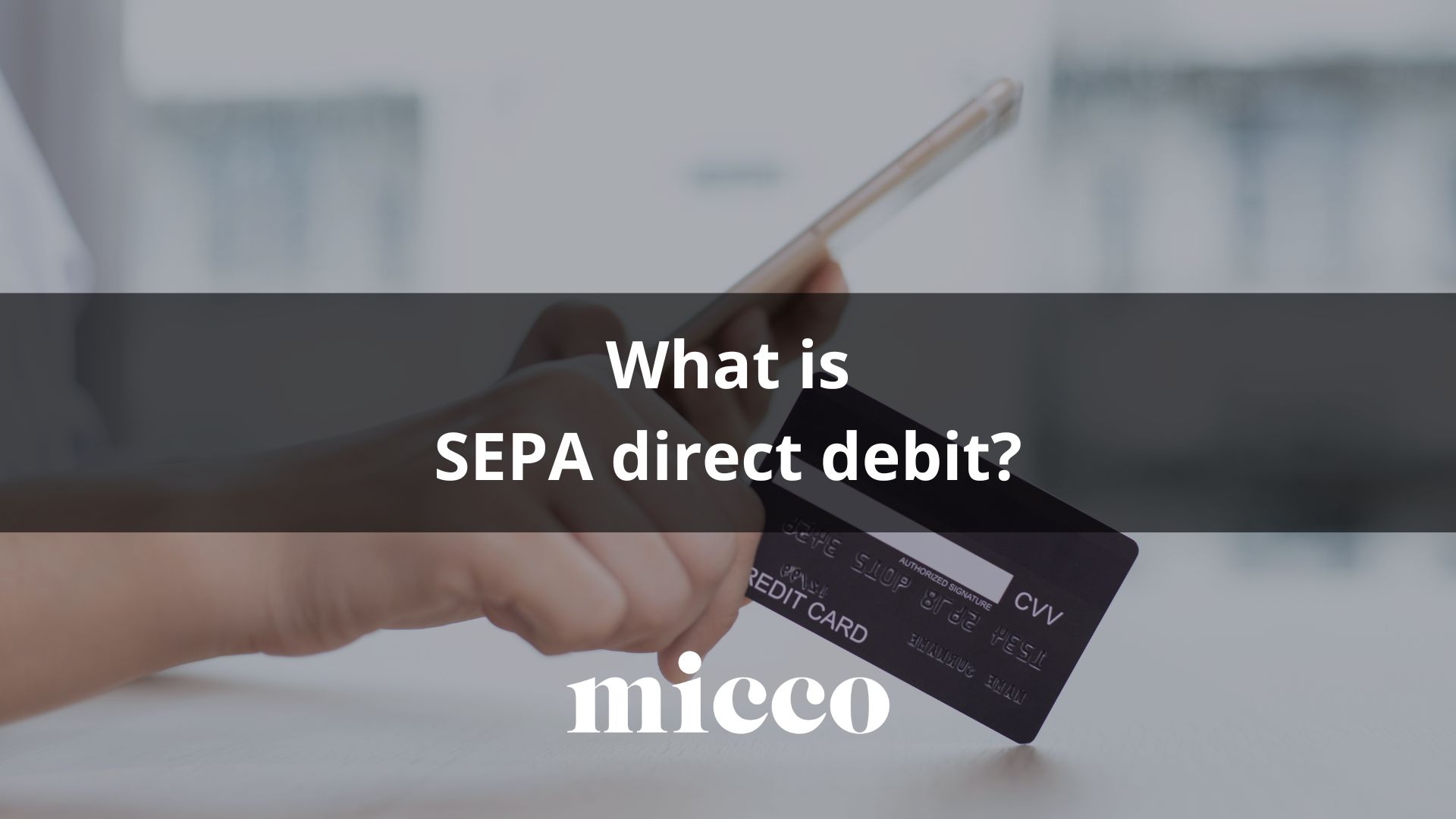 What is SEPA direct debit?